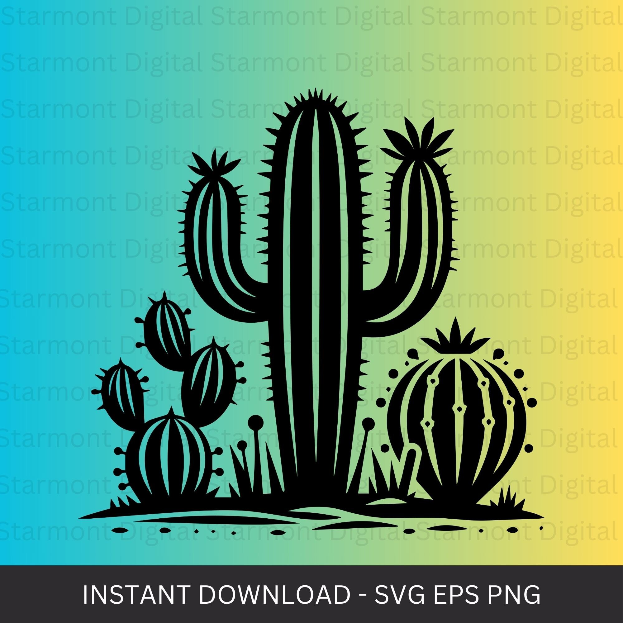 Cactus SVG, Cactus Svg Files for Cricut, Cactus Svg Bundle, PNG, DXF ...