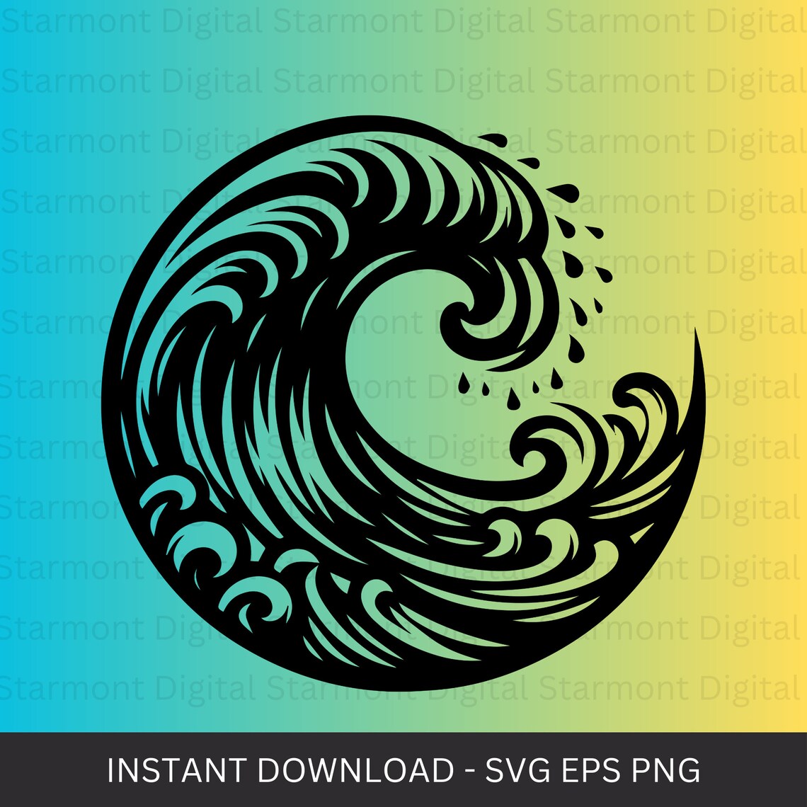 WAVE SVG, Wave Bundle Svg, Wave Cut Files, Wave Clipart, Wave Cricut ...