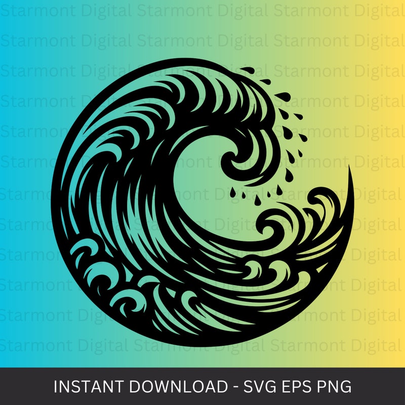 Wave Svg - Etsy