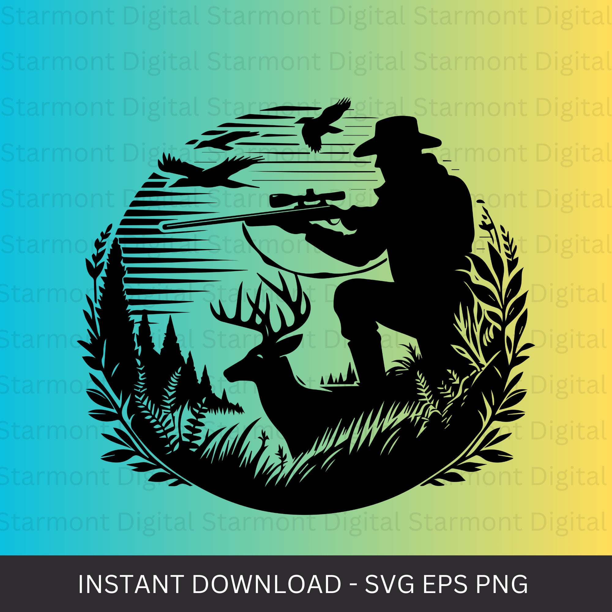 HUNTING SVG Bundle, Hunter Svg, Deer Hunting Svg, Hunting Clipart ...