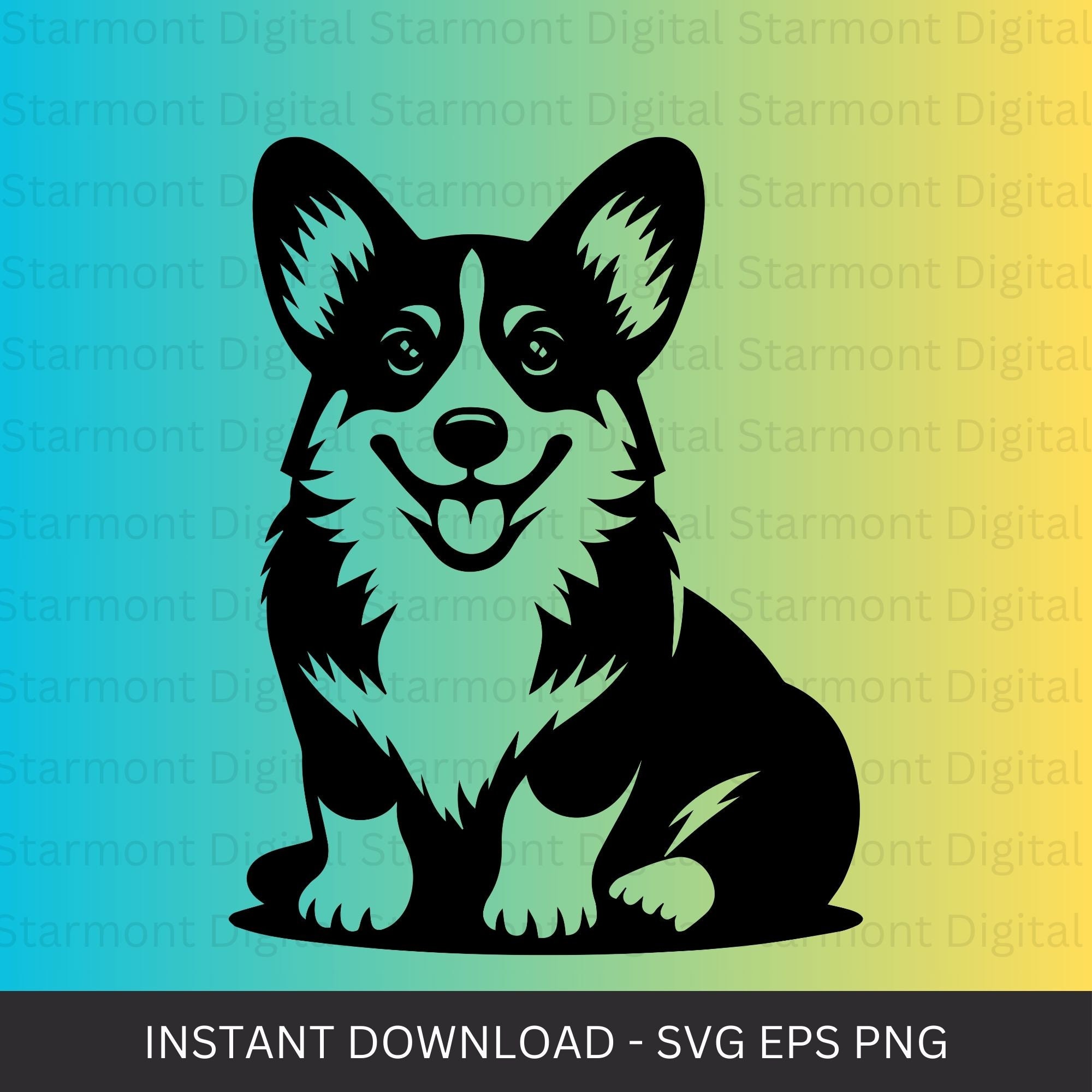 Corgi SVG, Corgi Clipart, Corgi Cut Files, Corgi Silhouette, Cute Puppy ...