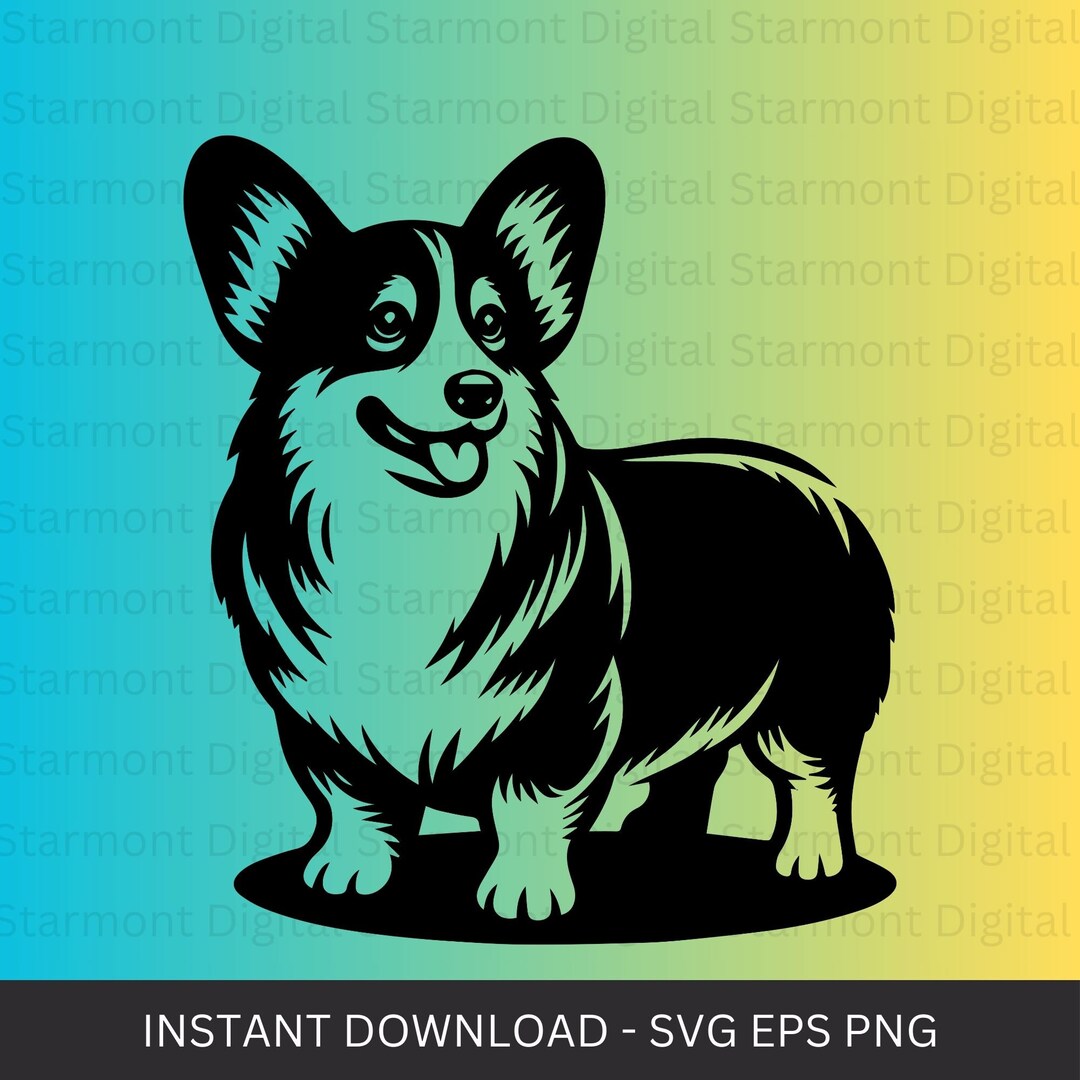 Corgi SVG, Corgi Clipart, Corgi Cut Files, Corgi Silhouette, Cute Puppy ...