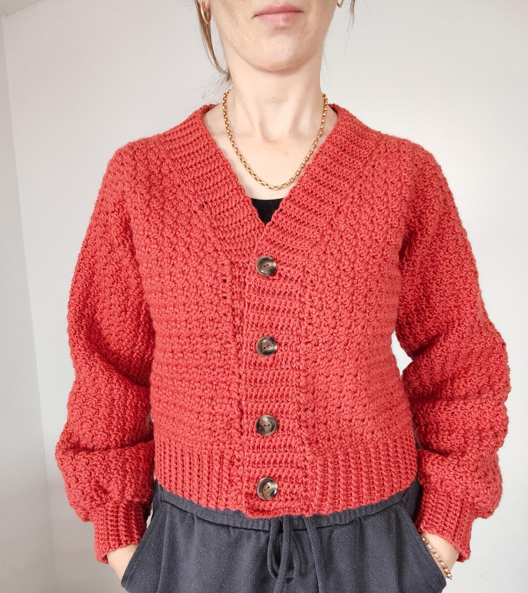 Crochet Cardigan Pattern: Easy Textured Cropped Jacket (PDF Download ...