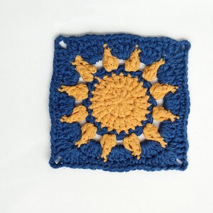 Sun Granny Square Crochet Pattern: Easy Beginner Blanket Motif (PDF ...