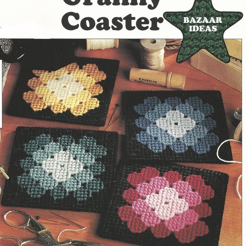 Cross Stitch Coaster - Etsy