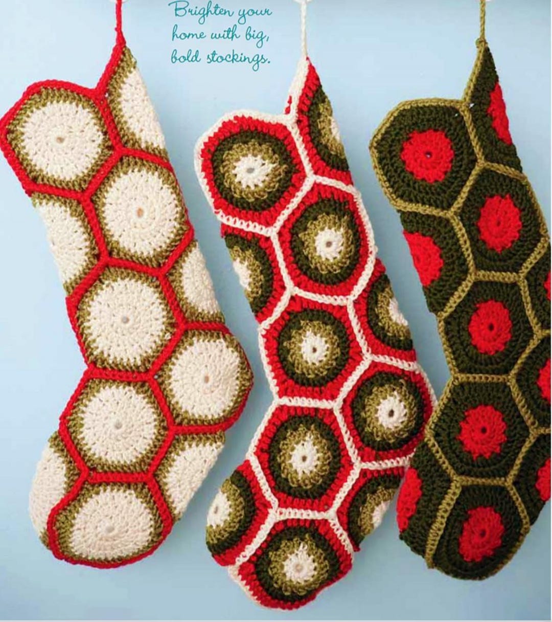 Granny Square Crochet Christmas Stocking Pattern (PDF Download) - Etsy