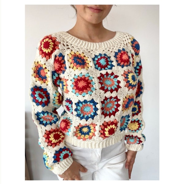 Granny Square Sweater - Etsy