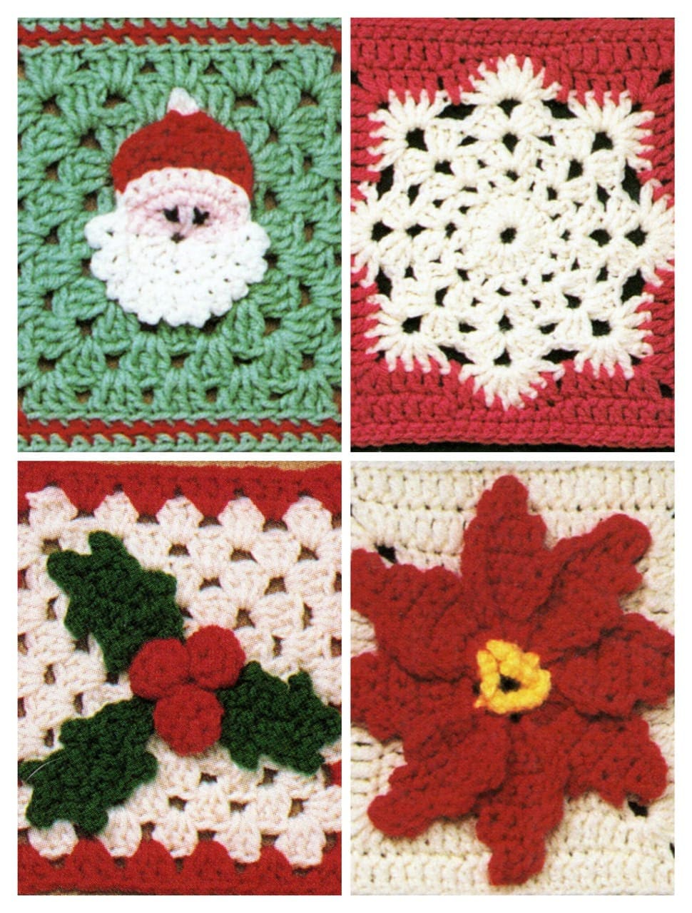 Granny Square Crochet Pattern, Easy Crochet Christmas Square Crochet ...