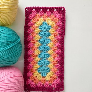 Rectangle Crochet Granny Square Pattern, Easy Blanket Motif (PDF ...