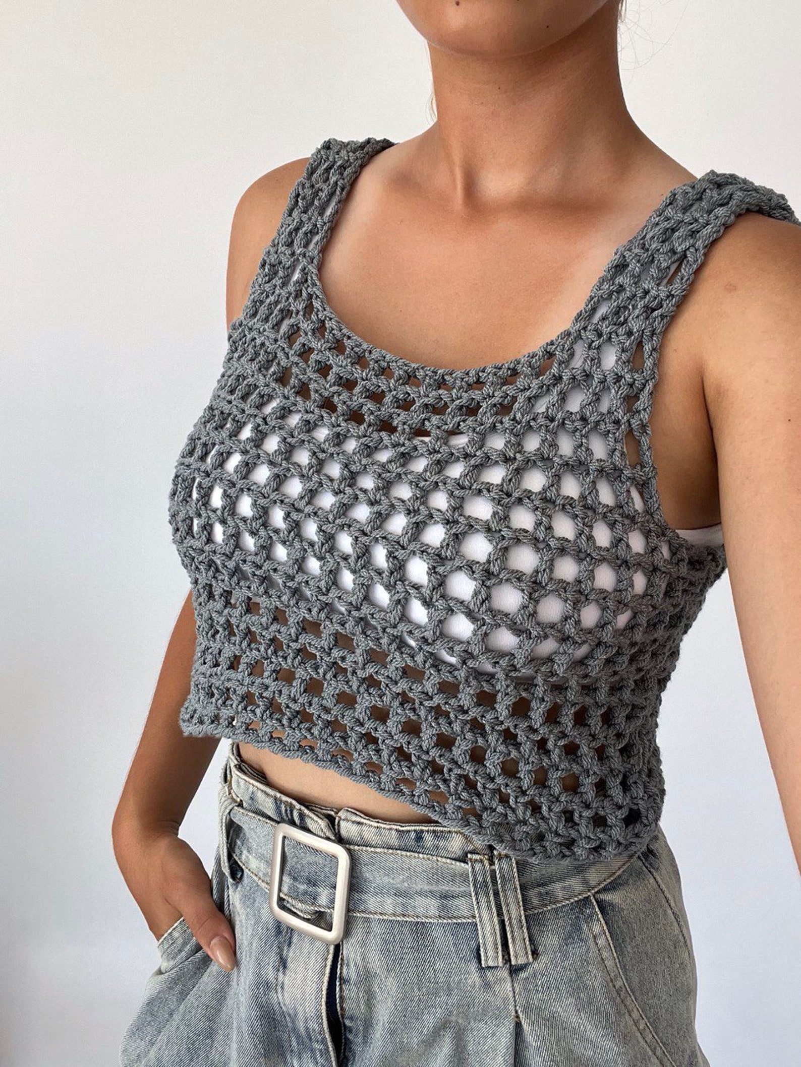 Easy Top Pattern Crochet Pattern Top Beginner T Top Crop - Etsy