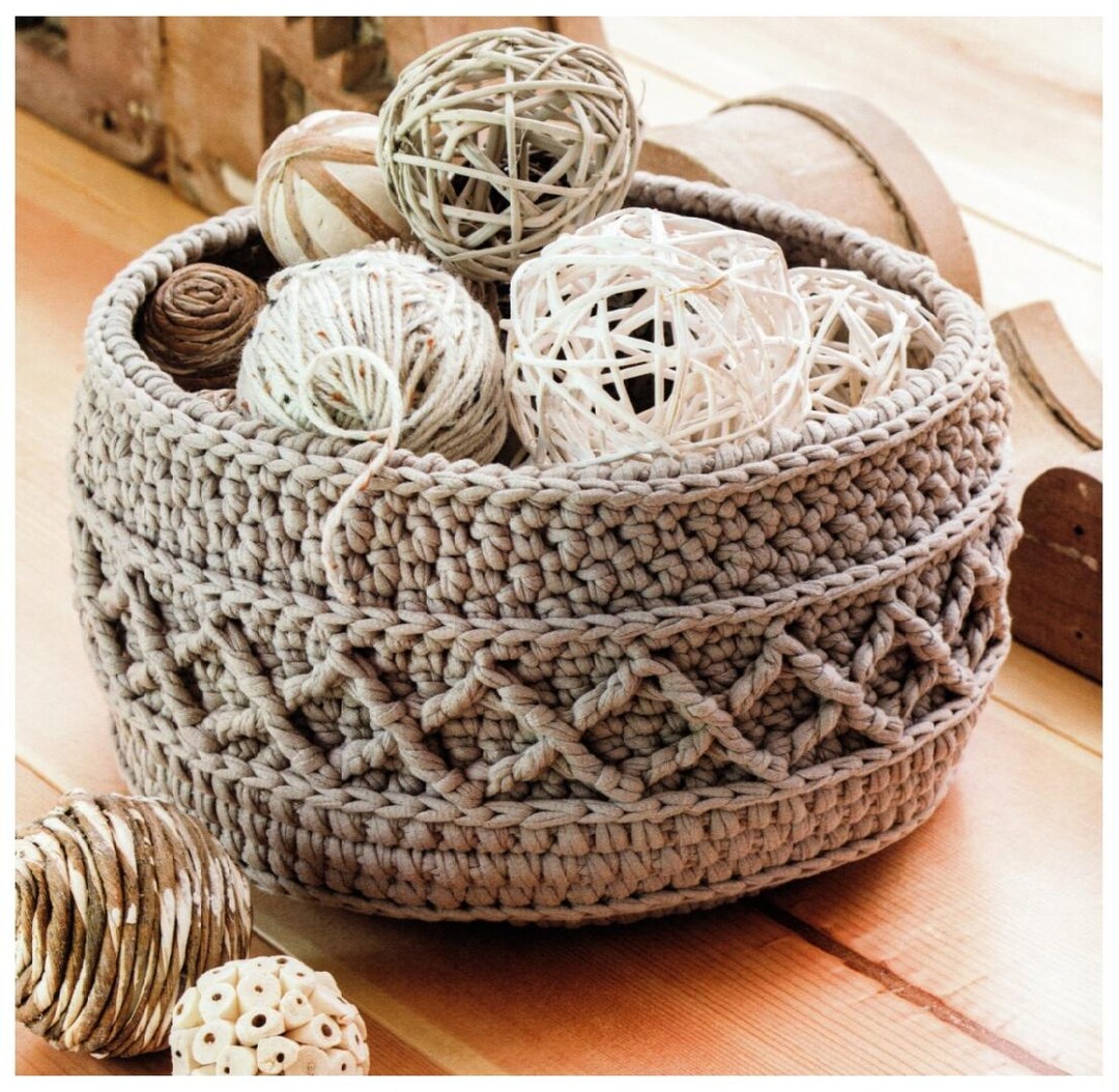 Crochet Basket Pattern: Easy Bulky Yarn (PDF Download) - Etsy