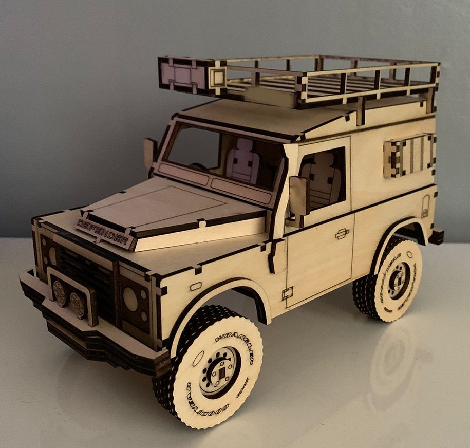 Land Rover Defender 90 Wooden Model Kit - Etsy
