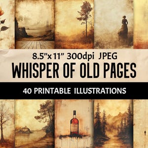 40 Old Papers Style Artworks Vintage Wall Arts Printable Grunge ...
