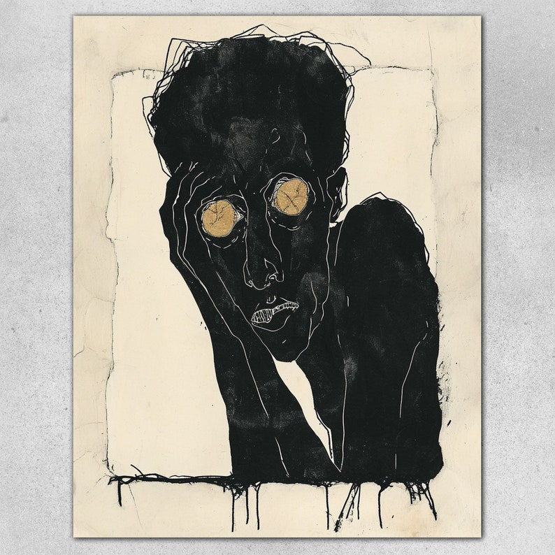 Chilling Horror Faces Digital Printables Gothic Junk Journal Pages ...