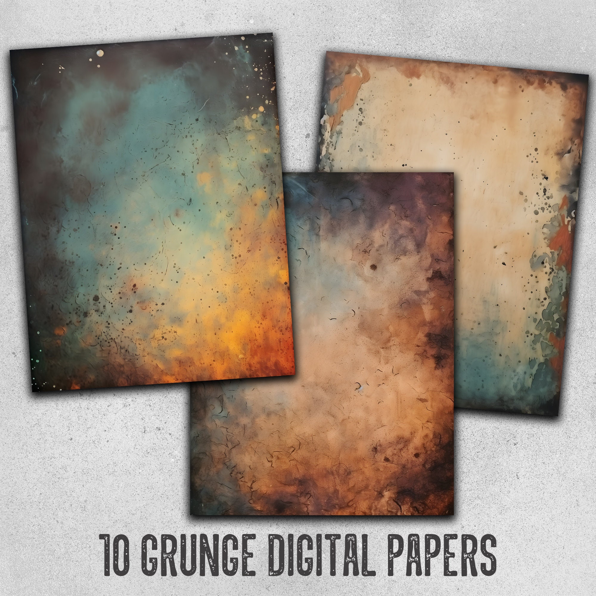Retro Grunge Junk Journal Pages Digital Papers Vintage Ephemera ...