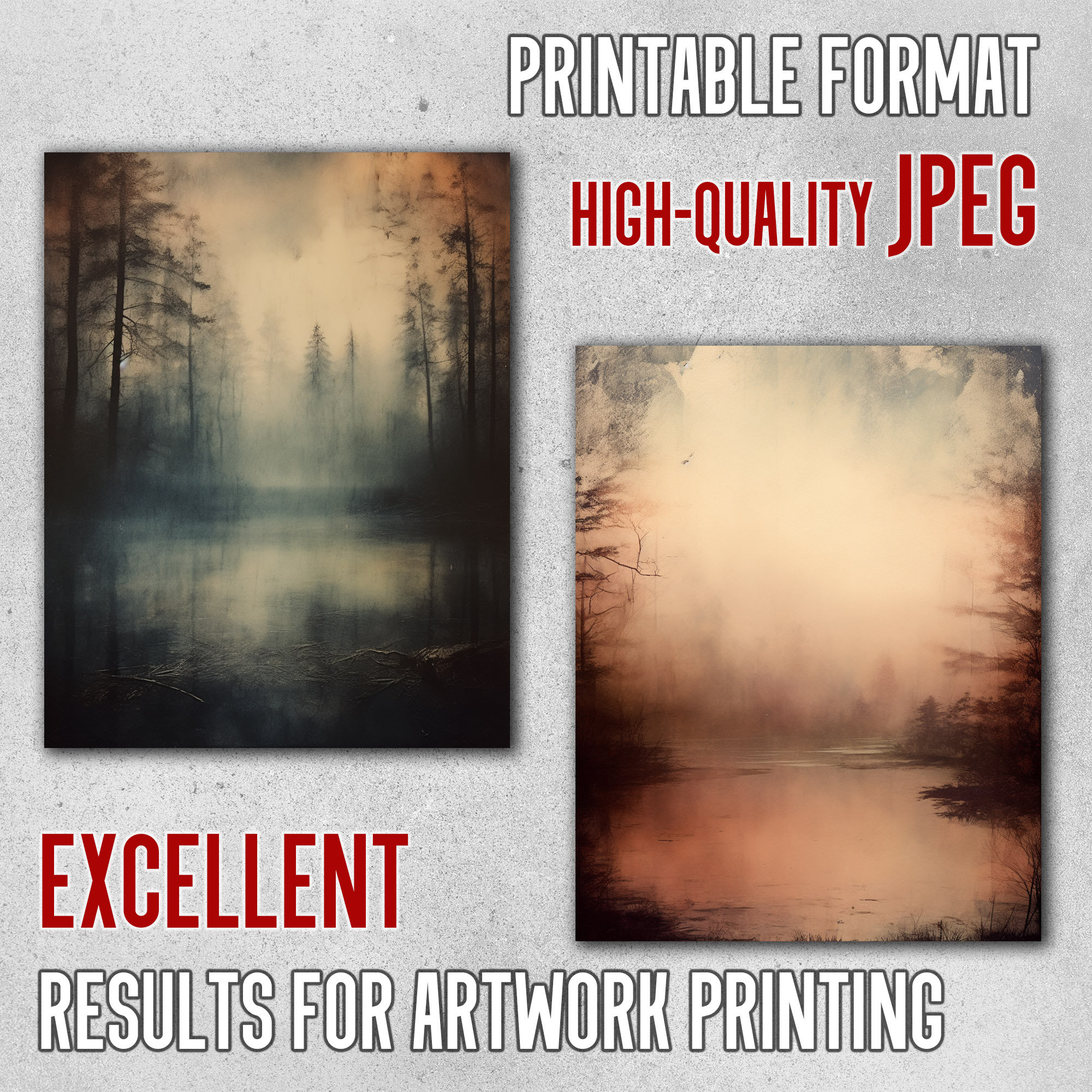 Horror Scary Printable Page Junk Journal Fear Digital Paper for ...