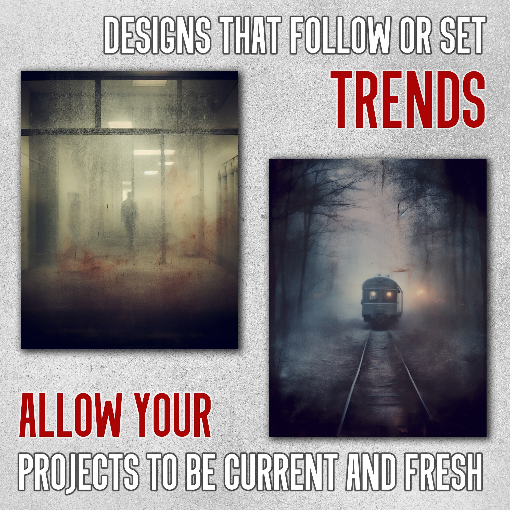 Horror Scary Printable Page Junk Journal Fear Digital Paper for ...