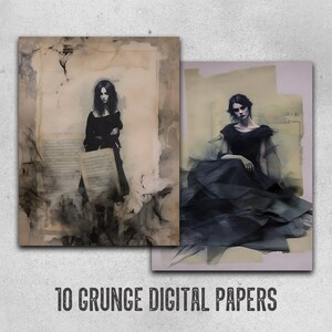 Goth Journal Page - Grunge Printable Gothic Fashion Ephemera for ...
