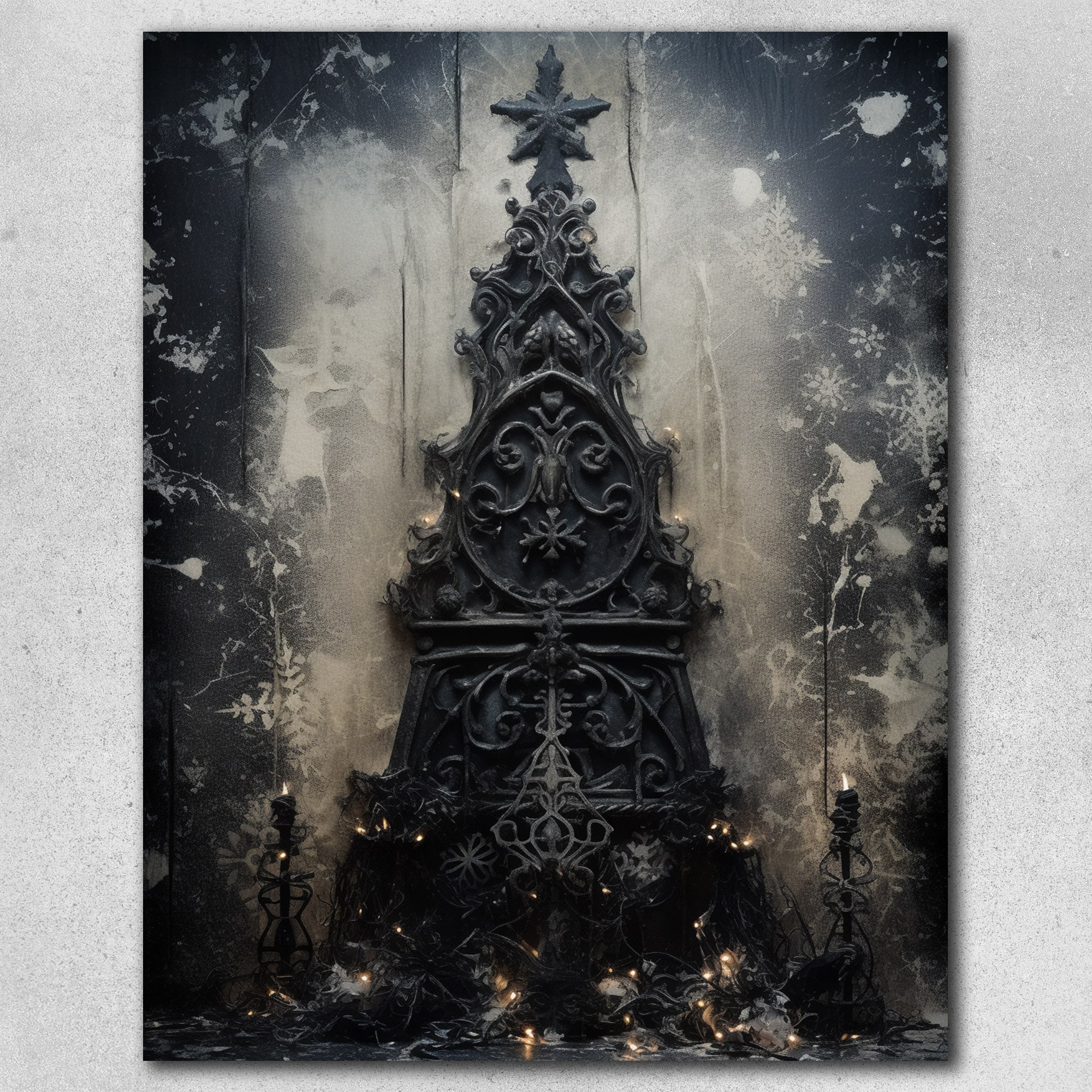 Gothic Christmas Digital Art: Vintage Grunge Illustrations (digital ...