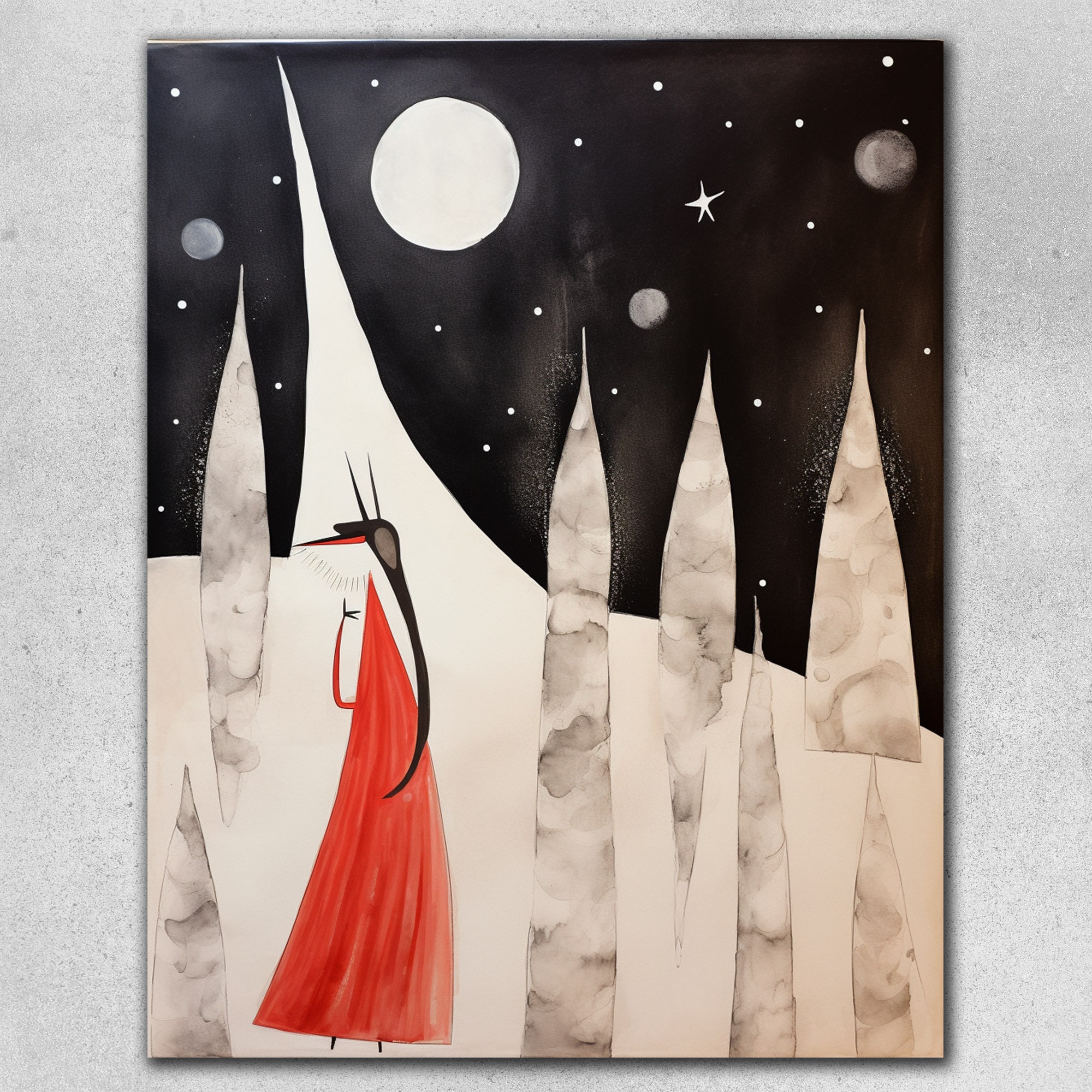 Dark Winter Art Gloomy Christmas Digital Illustrations Children & Avant ...