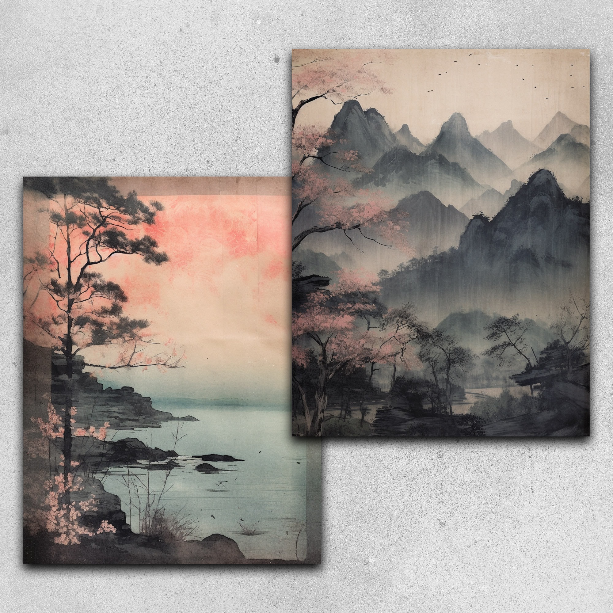 Japanese Ephemera Scrapbooking Kit Grunge Views in Japan Printable ...