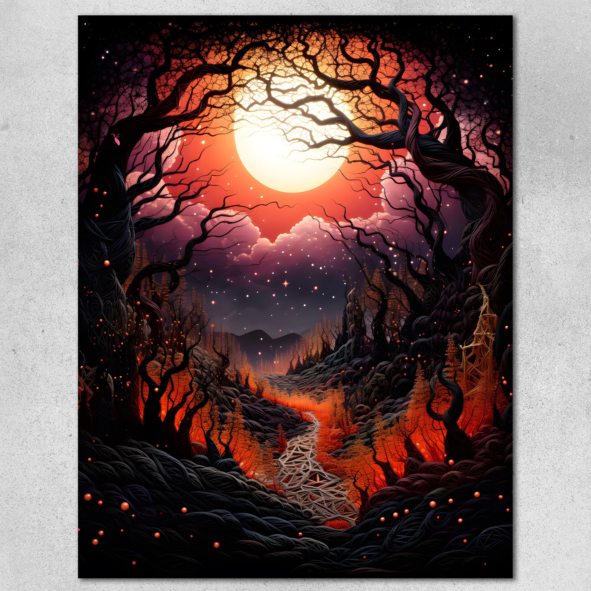 Printable Journal Page Dark Mysterious Woven Digital Paper for ...