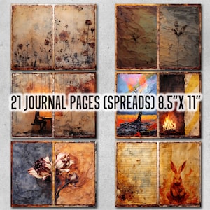 Printable Fire Journal Kit Digital Pages and Embellishments for Junk ...