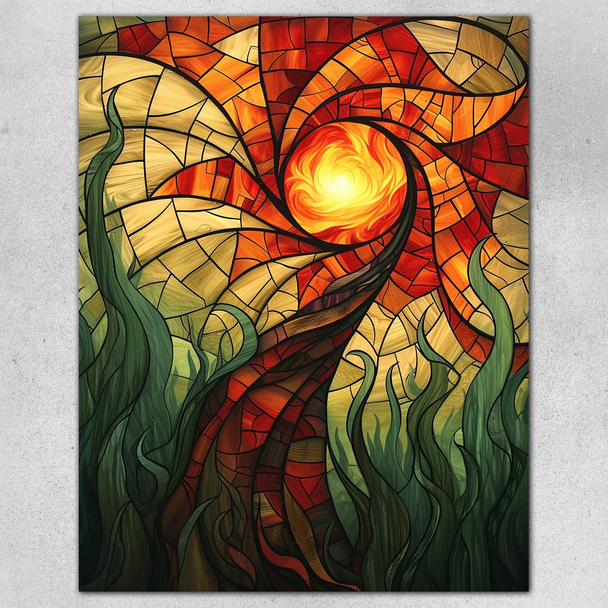 Hellfire: Digital Stained Glass Illustrations Horror Printable Pages ...