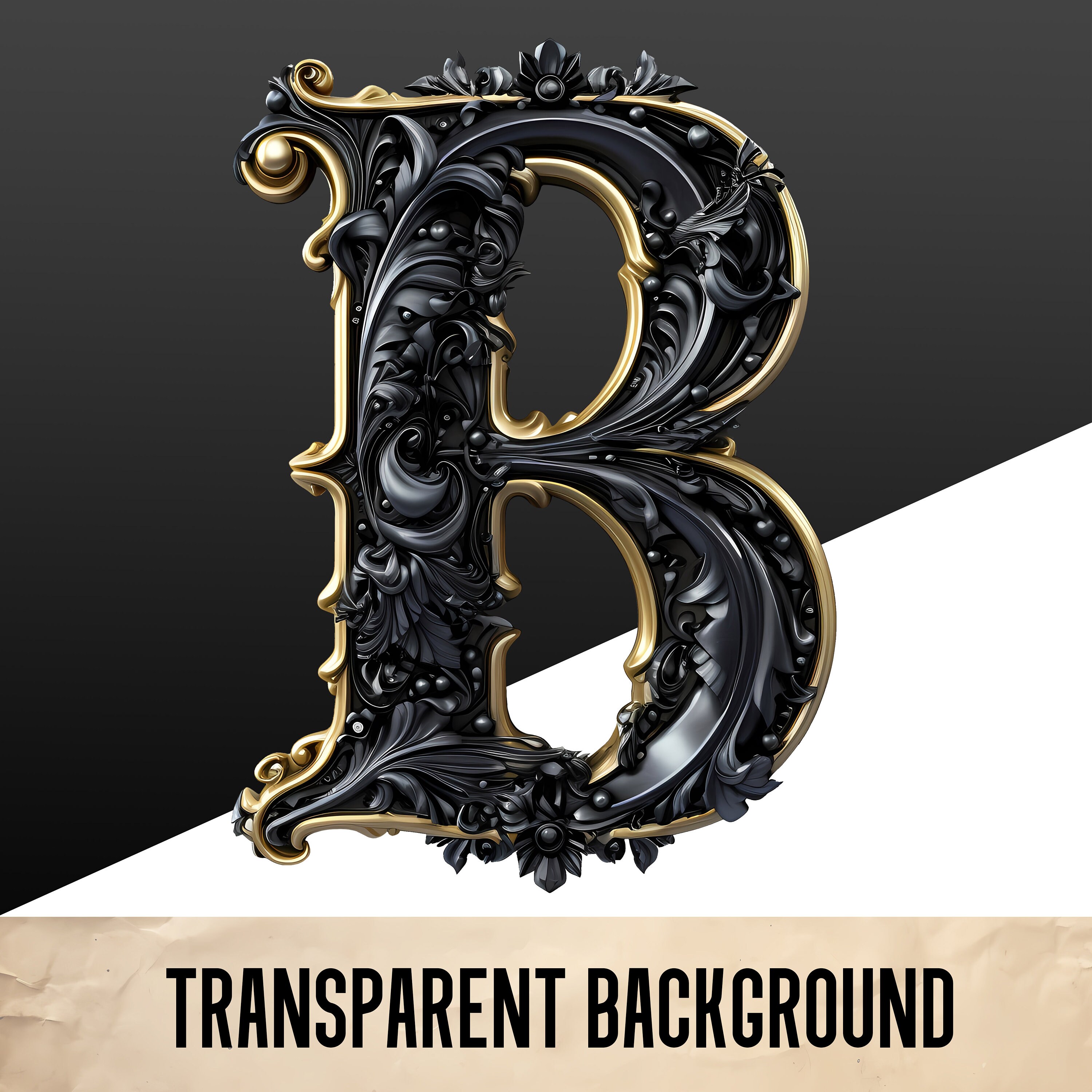 Alphabet Letter B Sublimation Scrapbooking Collage Graphic Design Junk ...