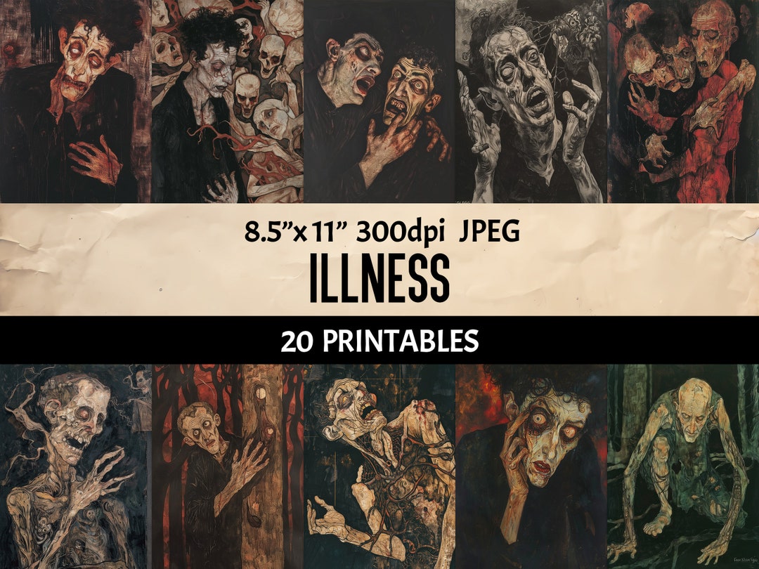 Illness Horror Art: Macabre Junk Journal Pages (digital Printables) - Etsy