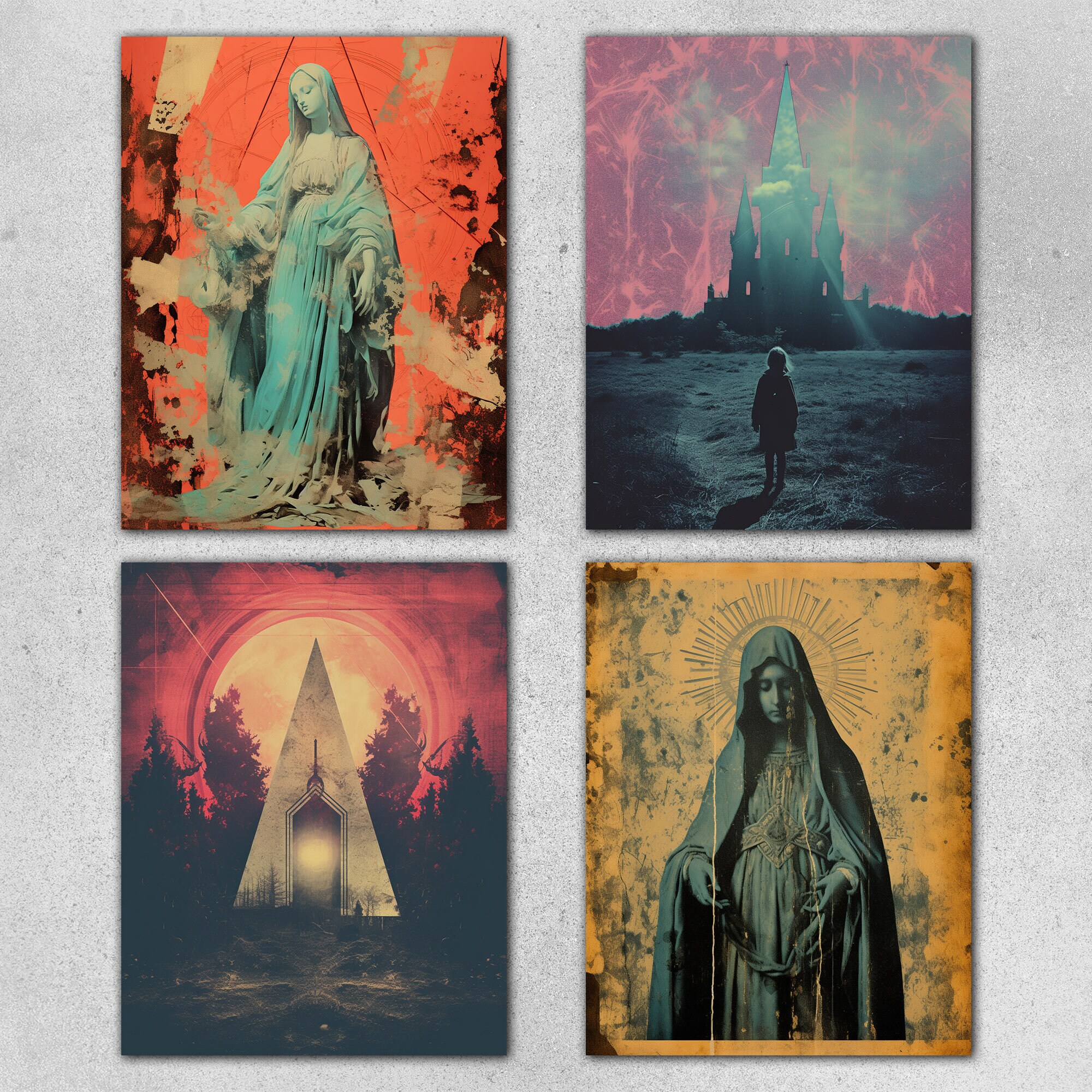 Grunge Occult Gothic Art Eerie Aesthetic Digital Prints Digital Dark ...