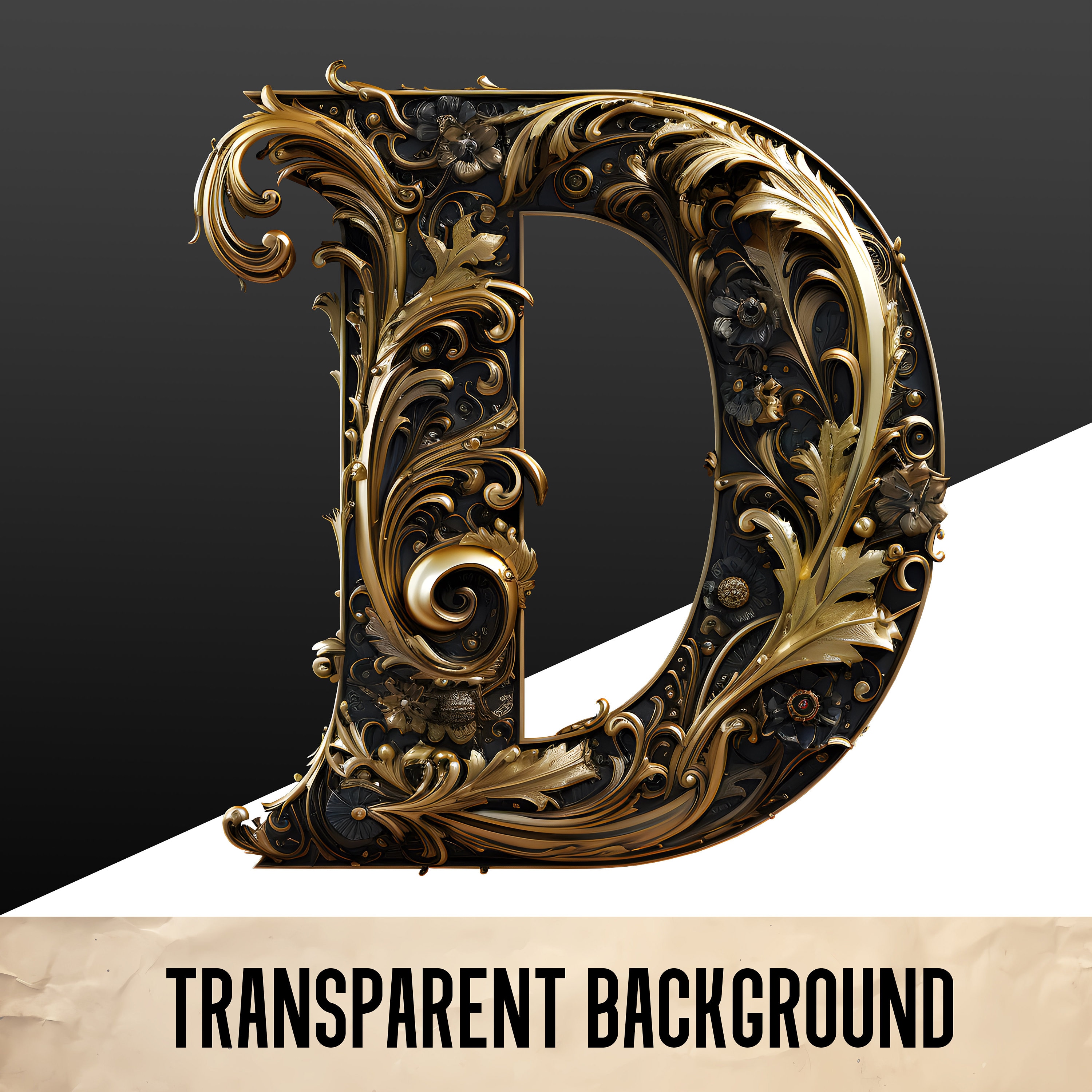 Alphabet Letter D Goth Style Sublimation Scrapbooking - Etsy