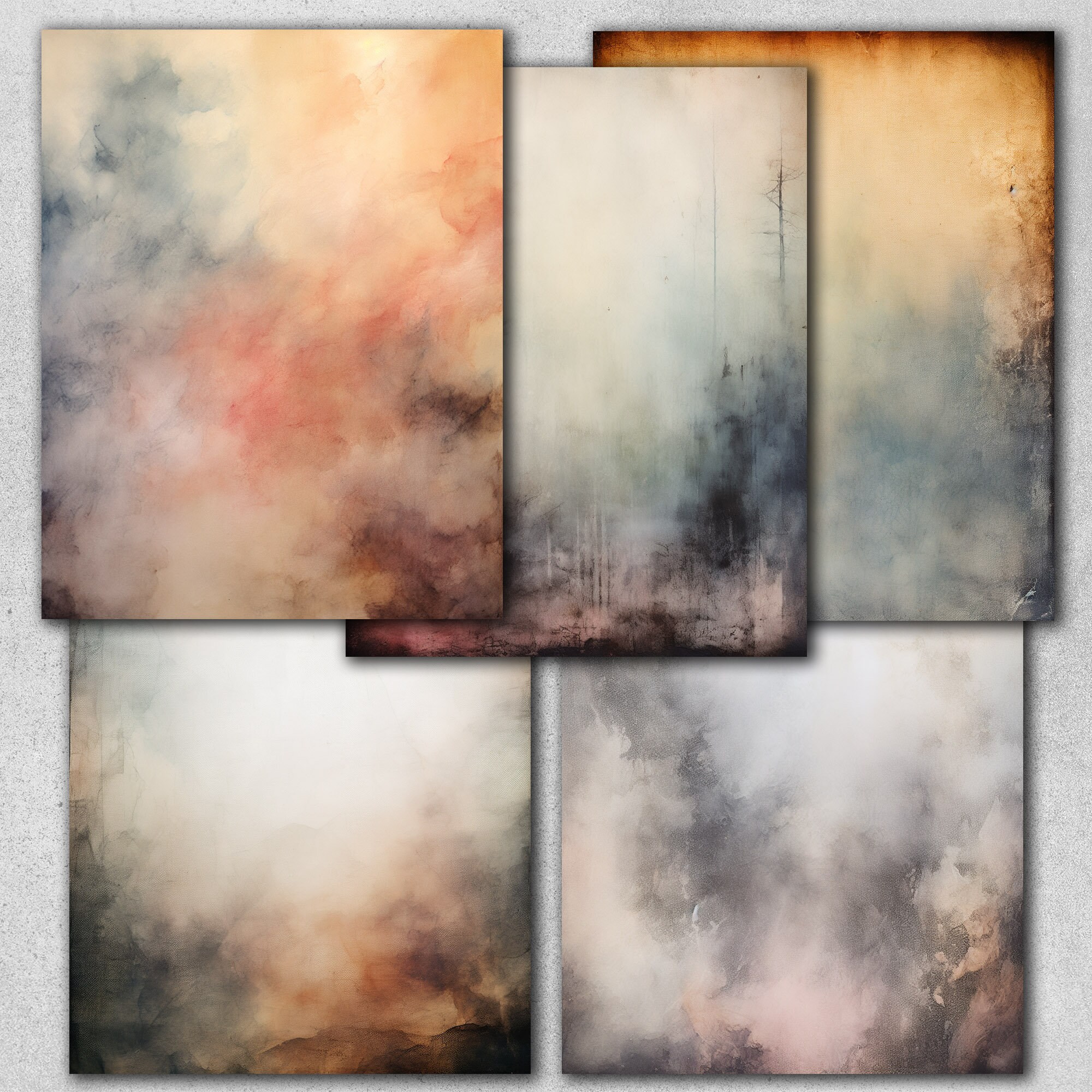 Horror Printable Journal Page Fear Digital Paper for Junk Journaling ...