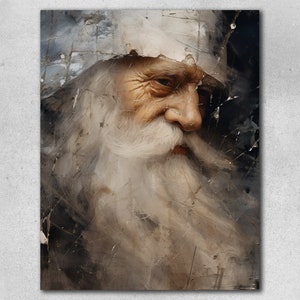 Grunge Christmas Vintage Santa Digital Art Dark Winter Aesthetic New ...