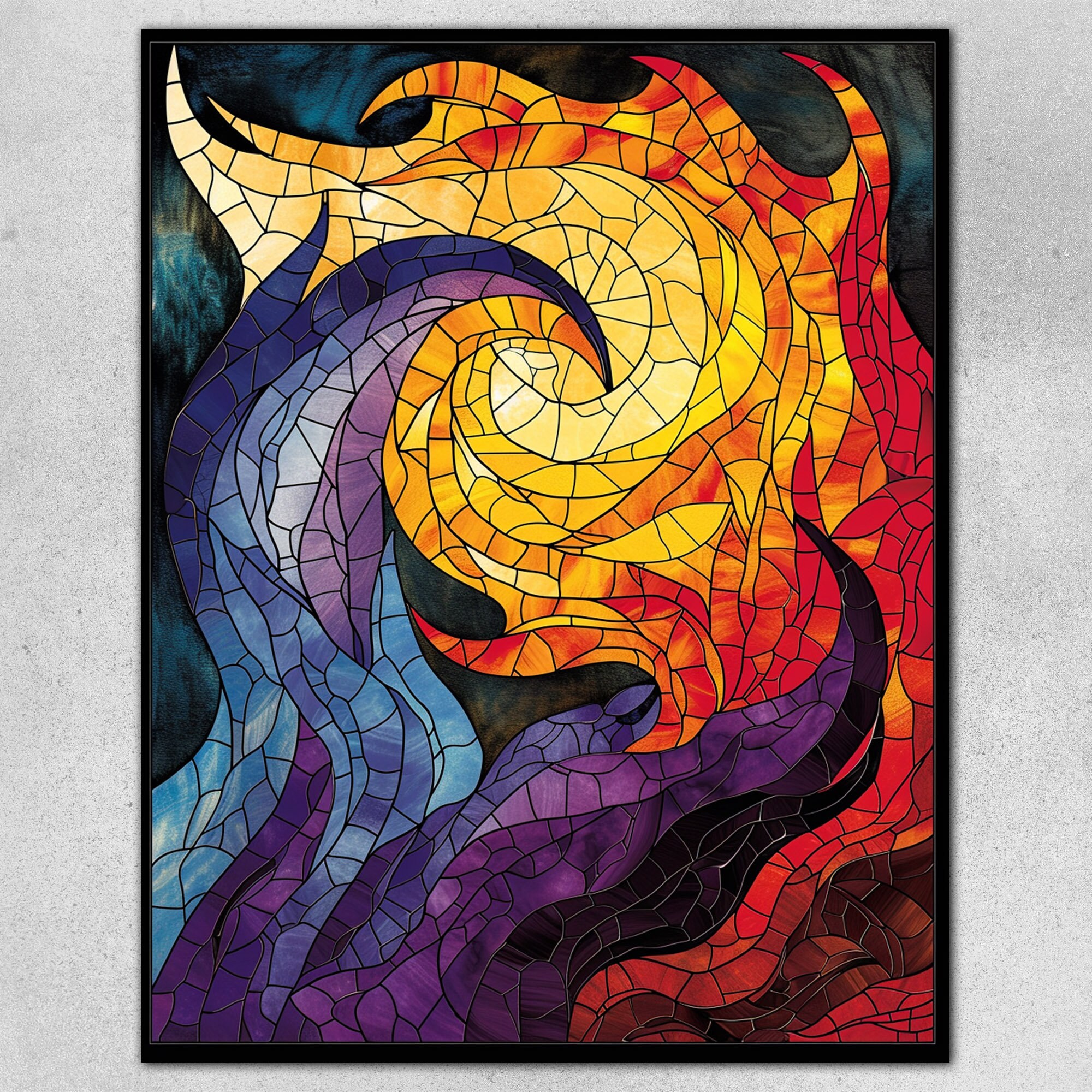 Hellfire: Digital Stained Glass Illustrations Horror Printable Pages ...