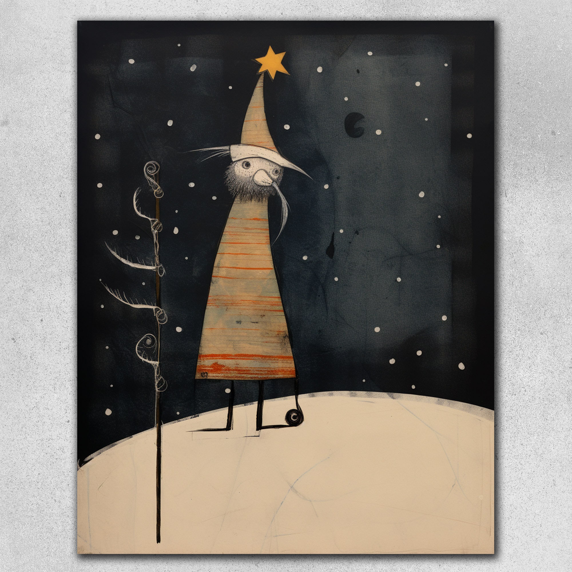 Dark Winter Art Gloomy Christmas Digital Illustrations Children & Avant ...