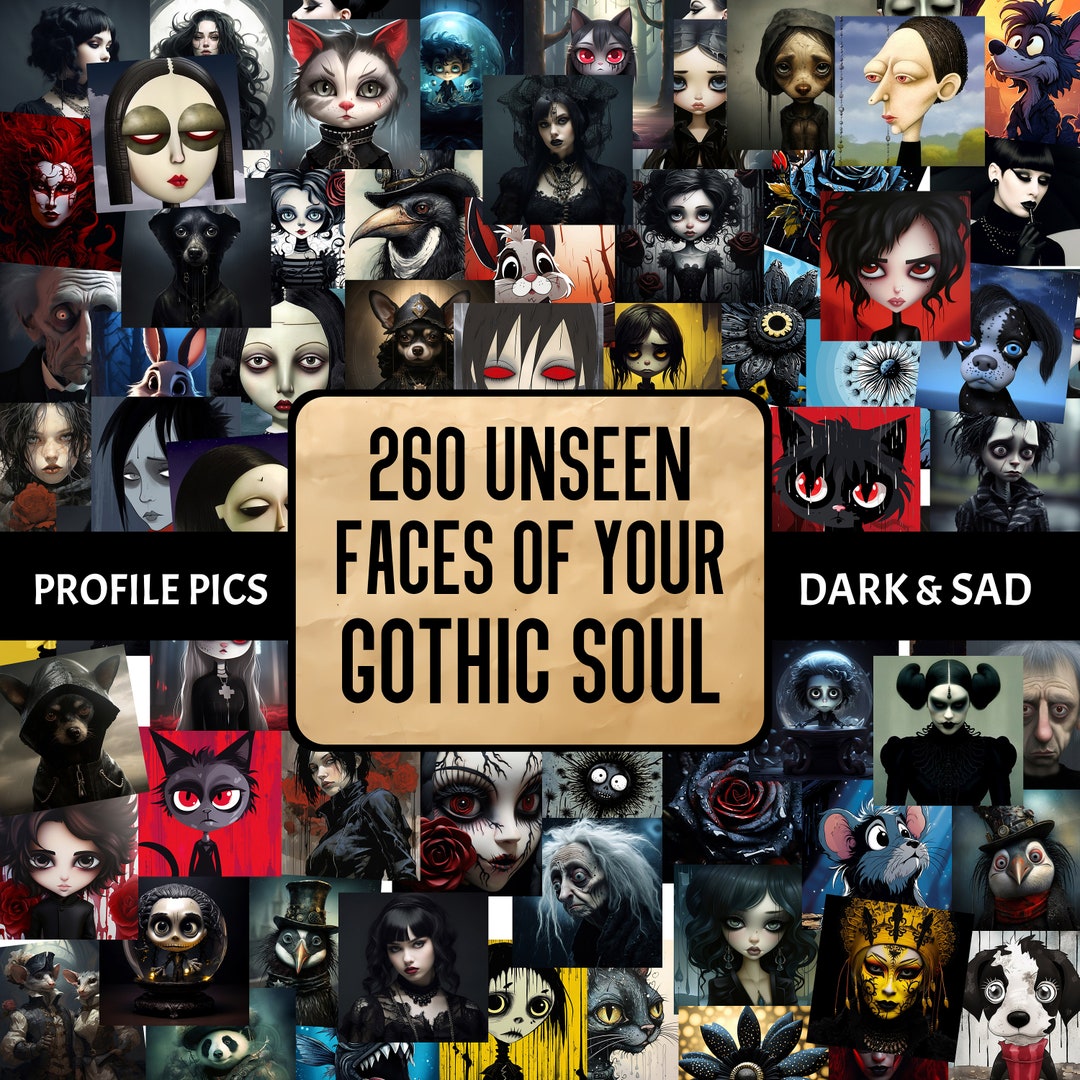 Gothic Profile Pictures: Dark Avatars, User Icons (instant Download) - Etsy