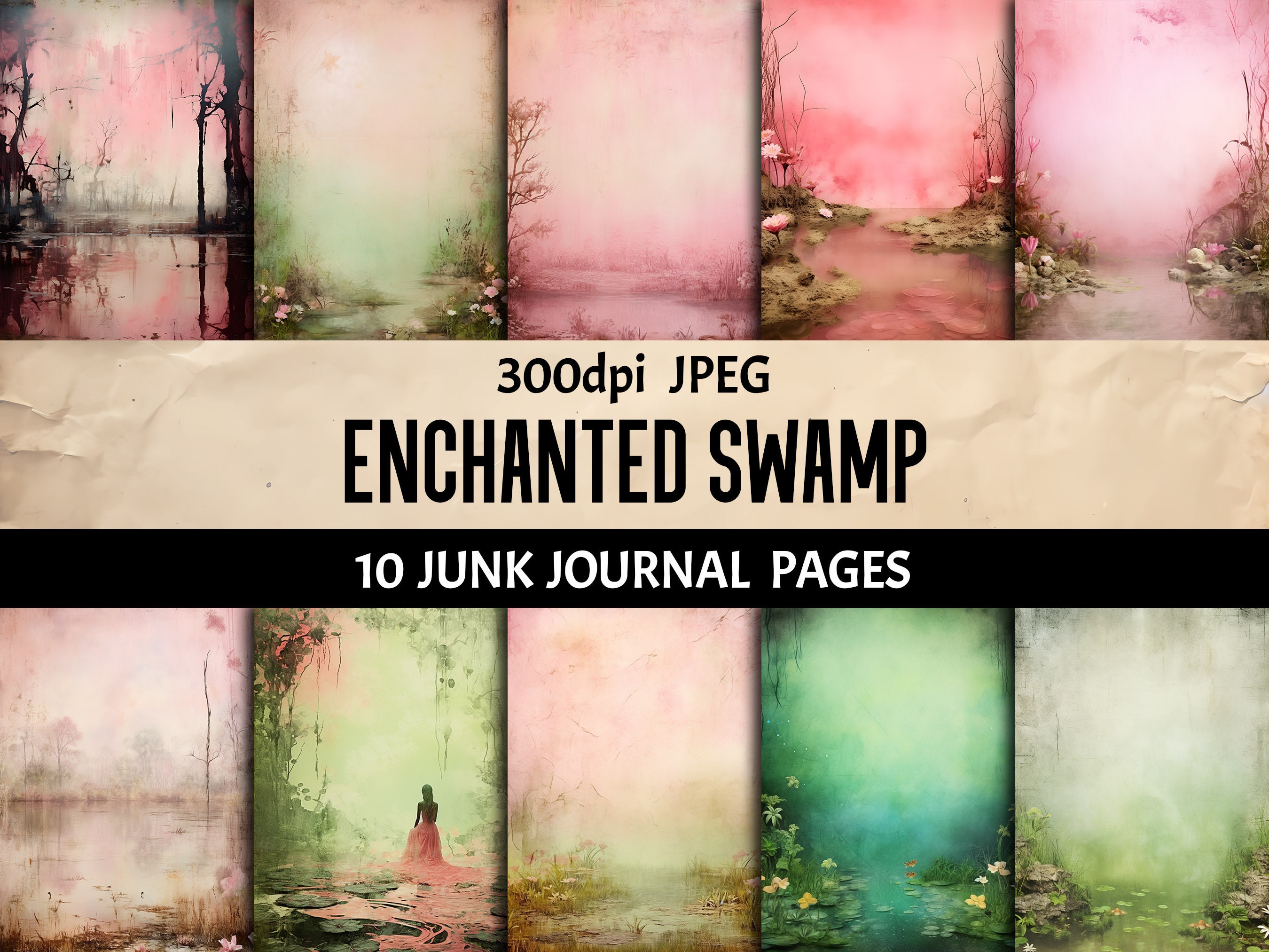 Enchanted Swamp Journal Pages Printable - Digital Foggy Marsh Papers ...