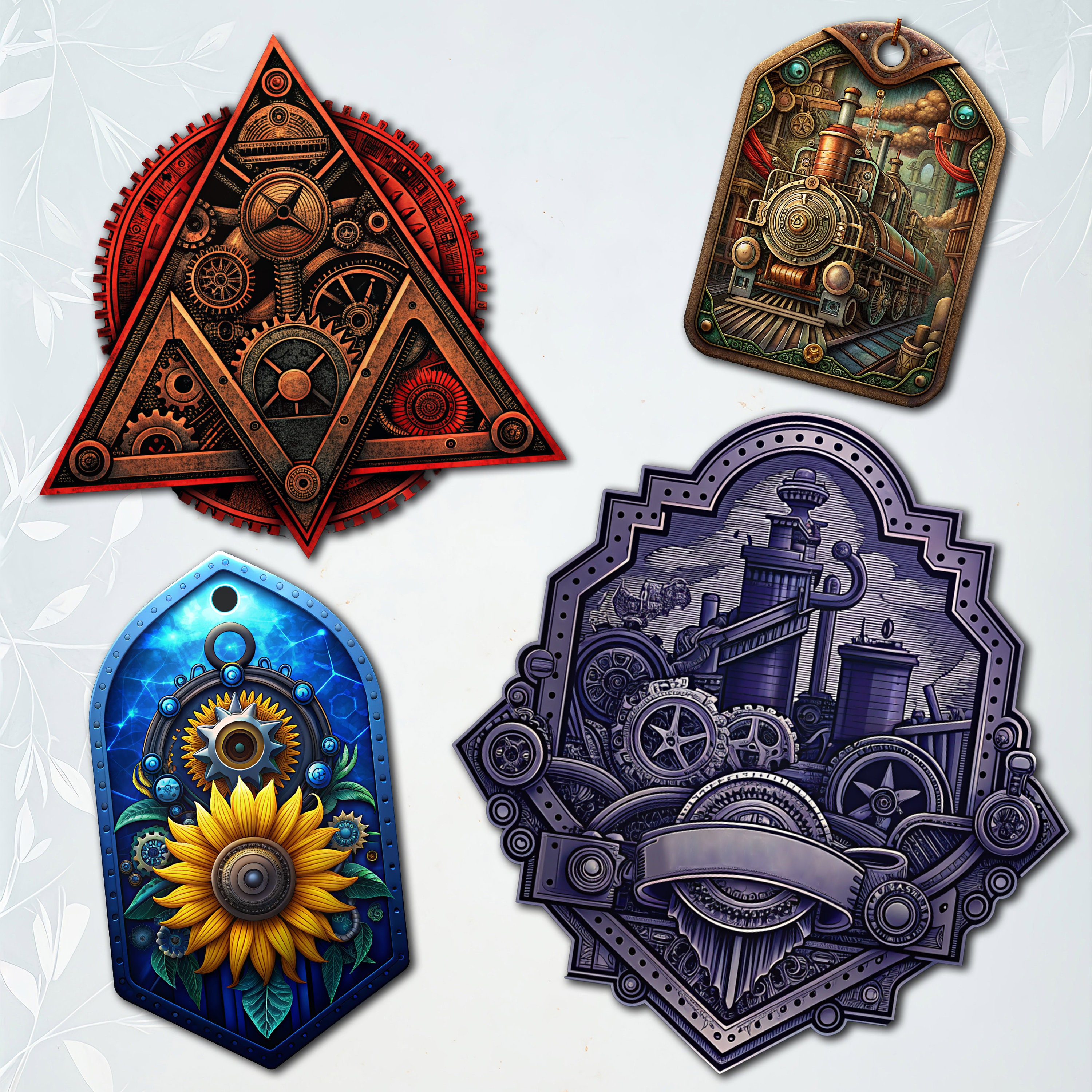 Steampunk Tags and Labels Printable Industrial Junk Journal Supplies ...