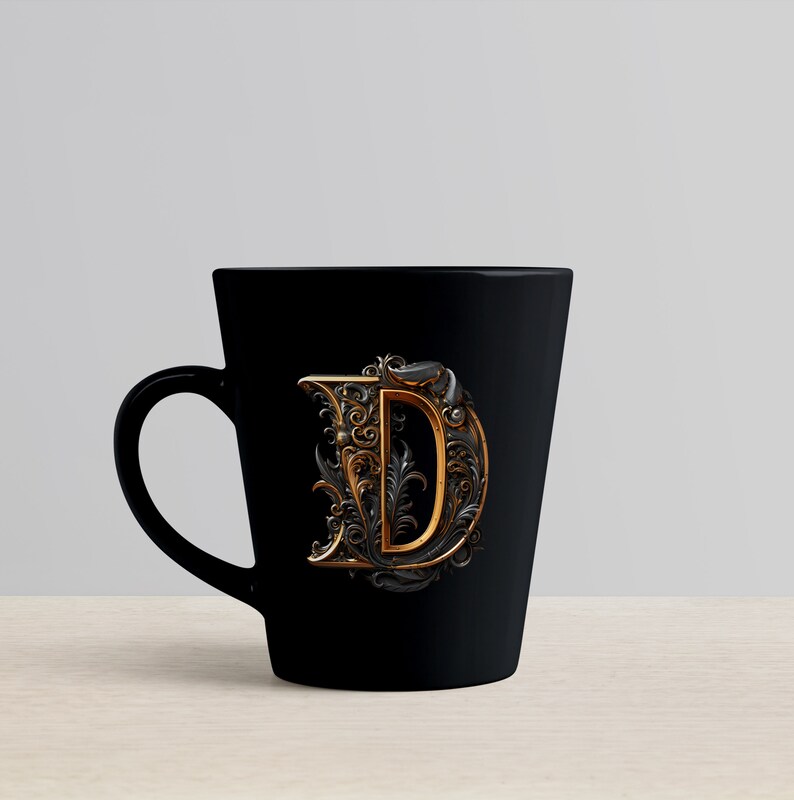 Alphabet Letter D Goth Style Sublimation Scrapbooking Collage Graphic ...