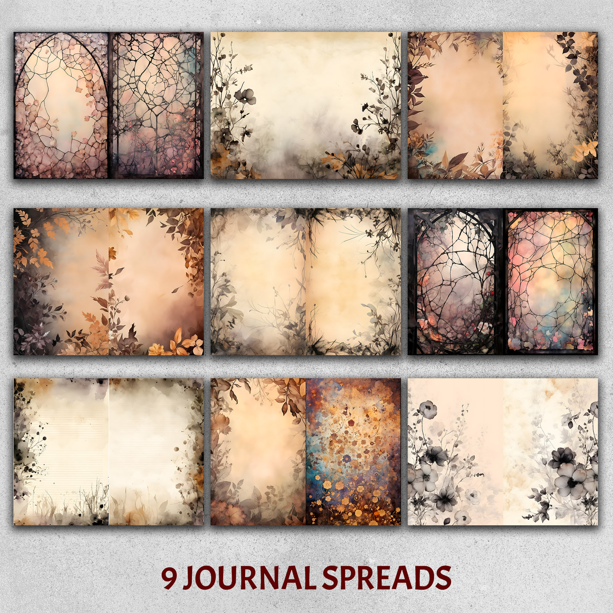 Gothic Junk Journal Kit Goth Embellishments Pages Craft Kits Digital ...