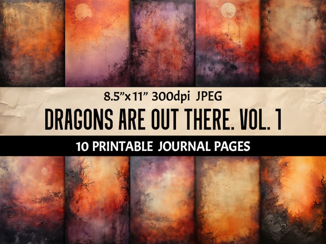 Horror Printable Journal Page Digital Background Paper for Junk ...