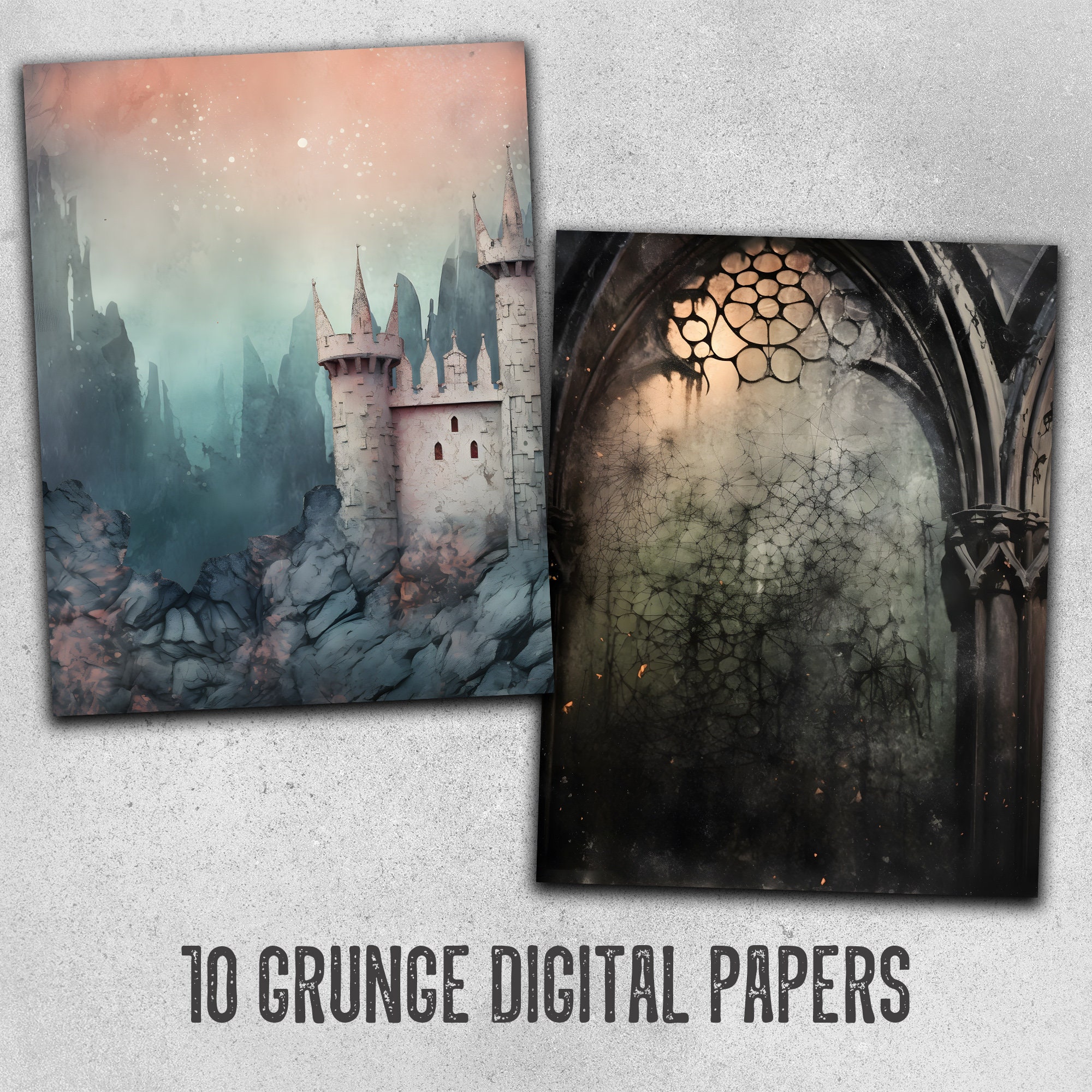 Dark Castle Scrapbooking Kit - Printable Journal Ephemera Pages ...