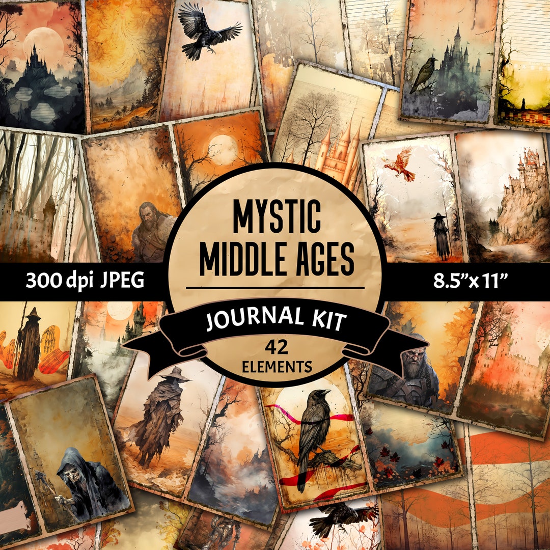 Medieval Junk Journal Kit - Digital Printable Middle Ages Pages ...