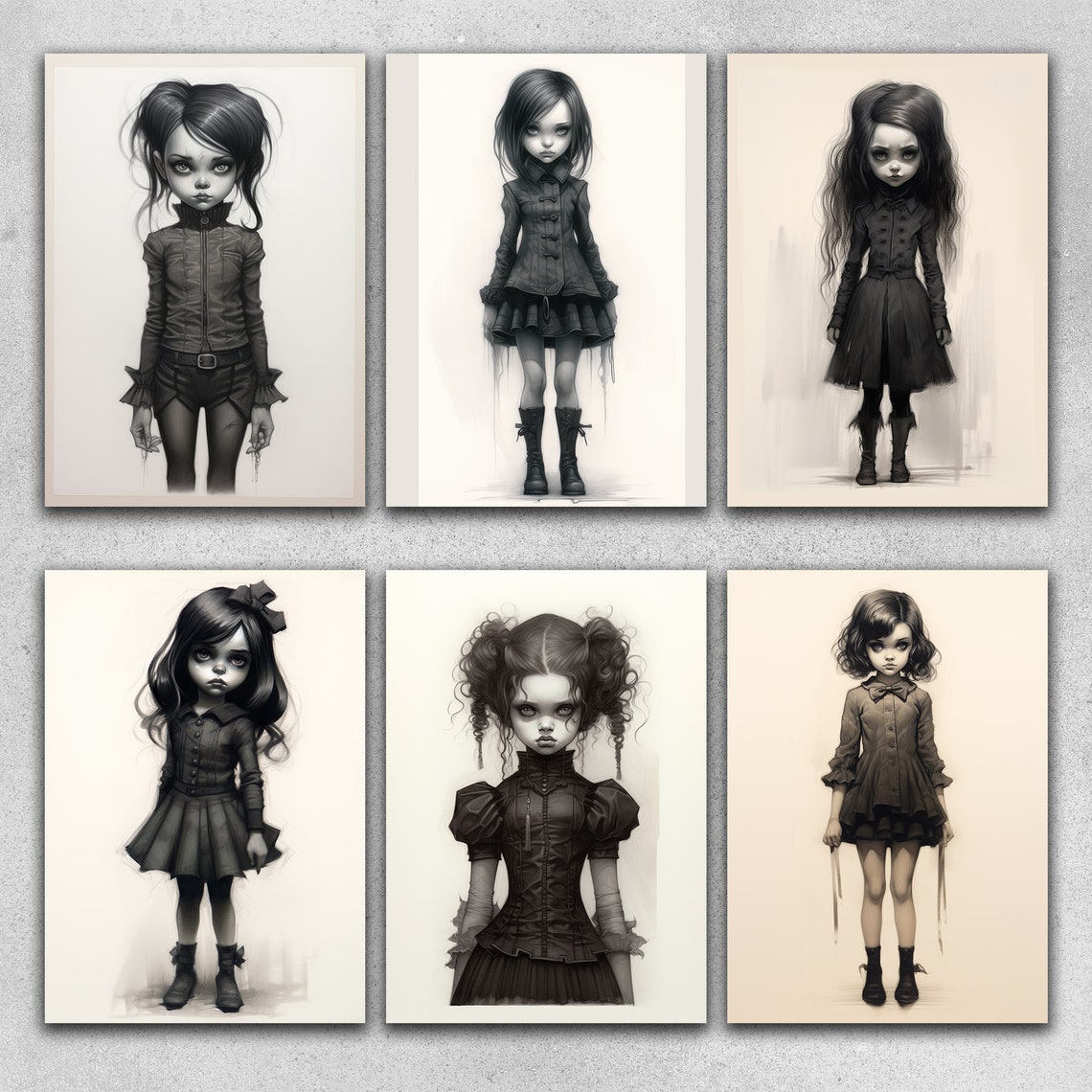 Little Goth Card 30 Digital Gothic Junk Journal Vintage - Etsy