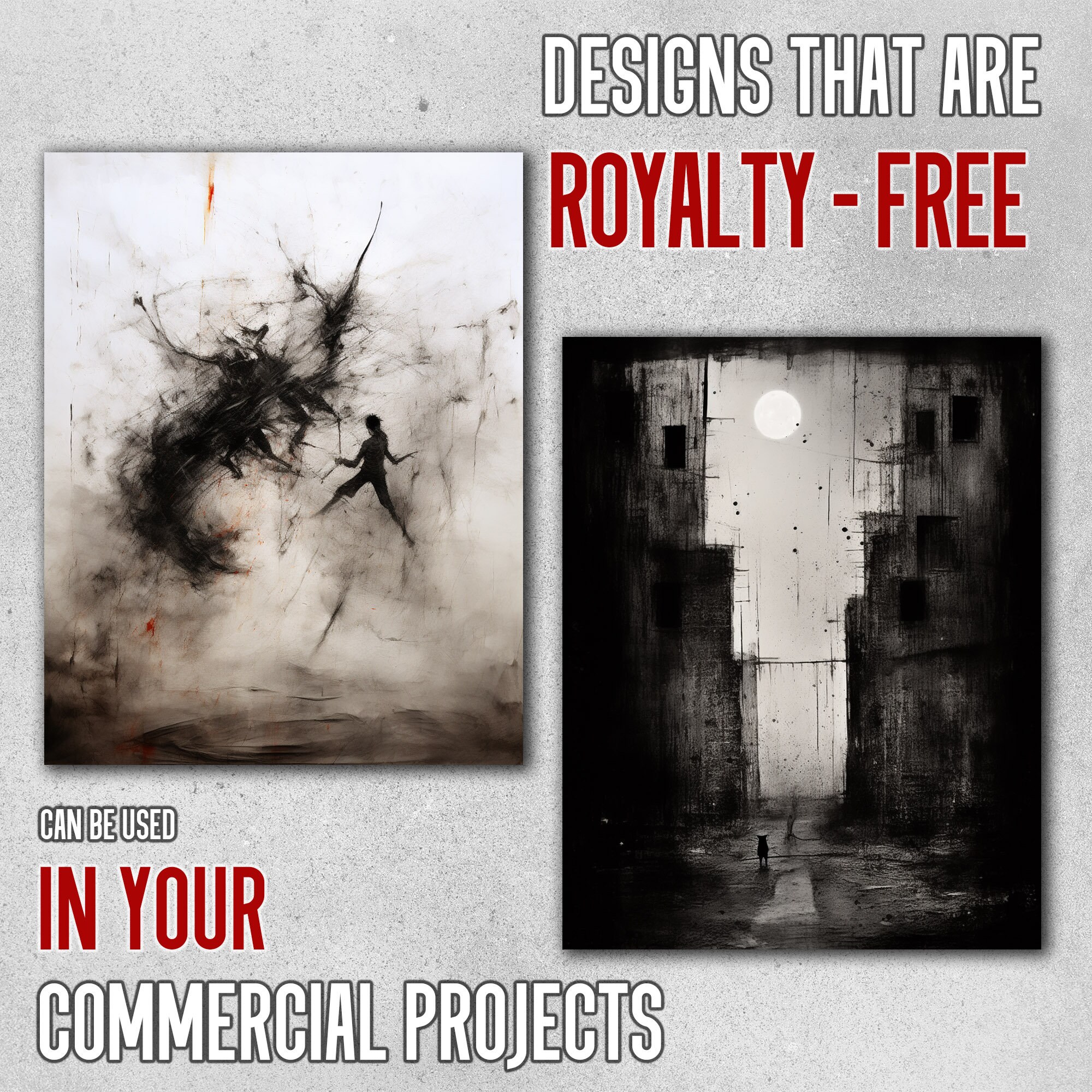 Horror Printable Journal Page Fear Nightmare Dreams Digital Paper for ...