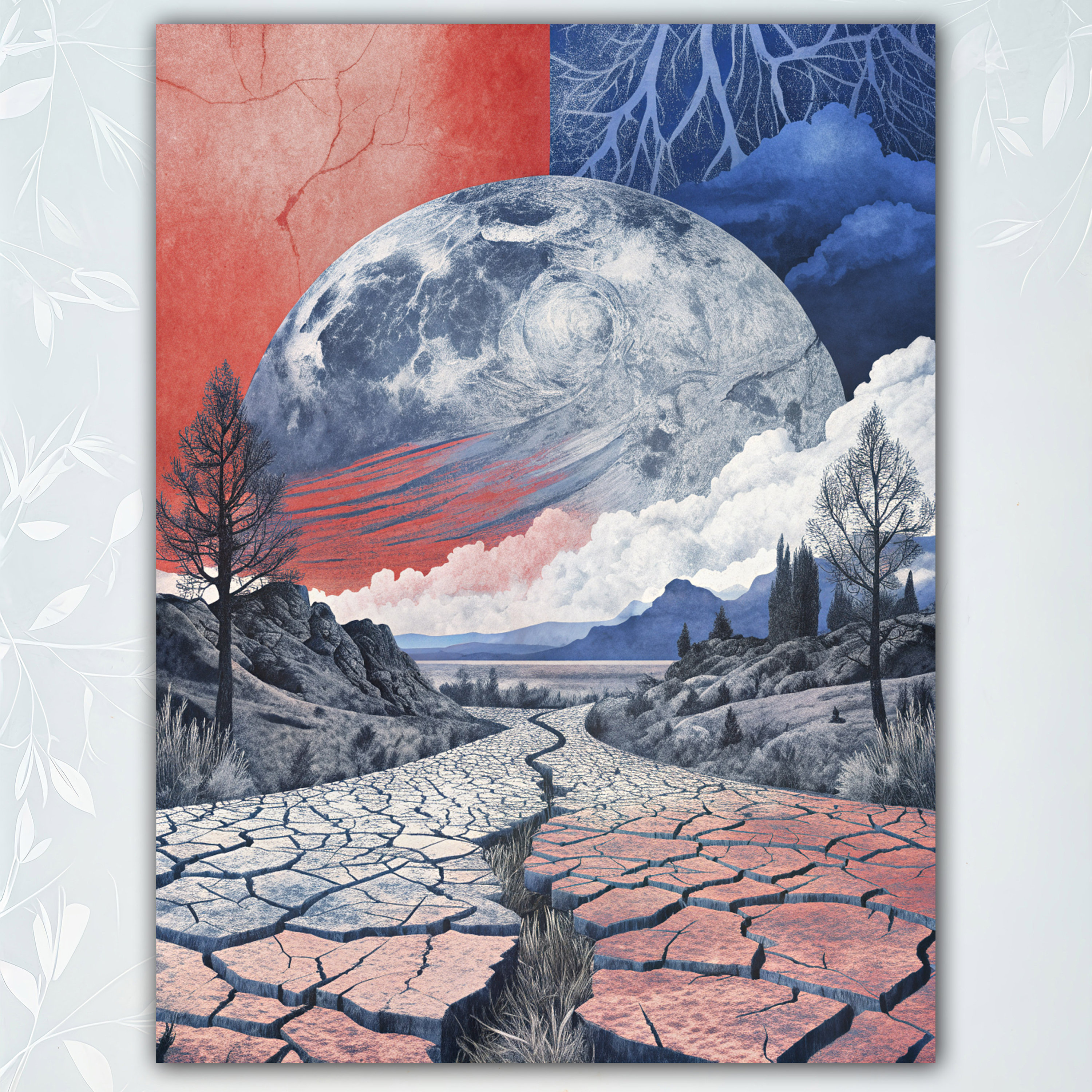 Natural Disasters Collage Digital Wall Art Junk Journal Pages Printable ...