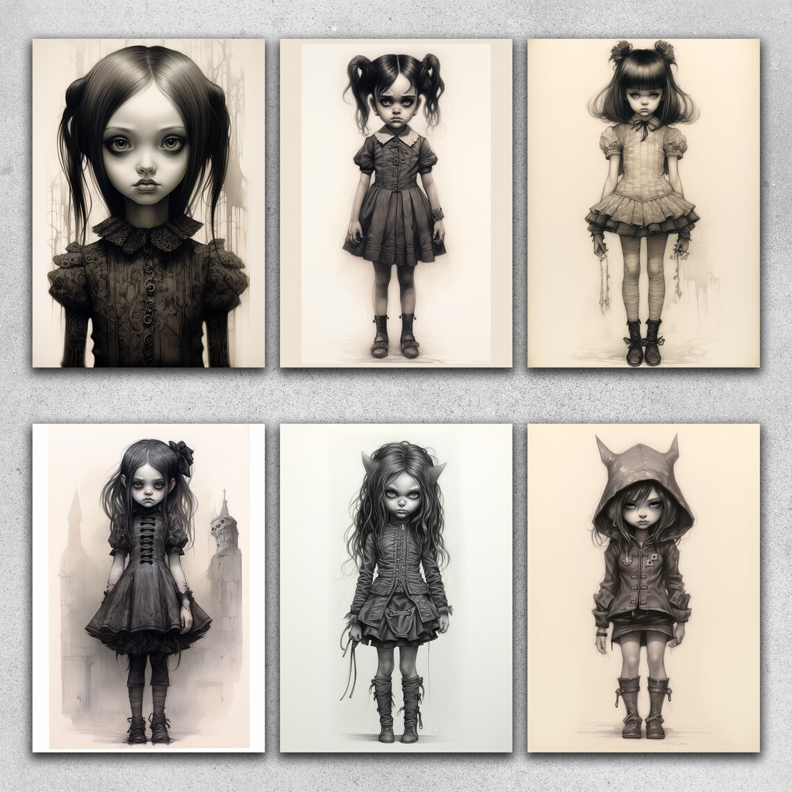 Little Goth Card 30 Digital Gothic Junk Journal Vintage - Etsy