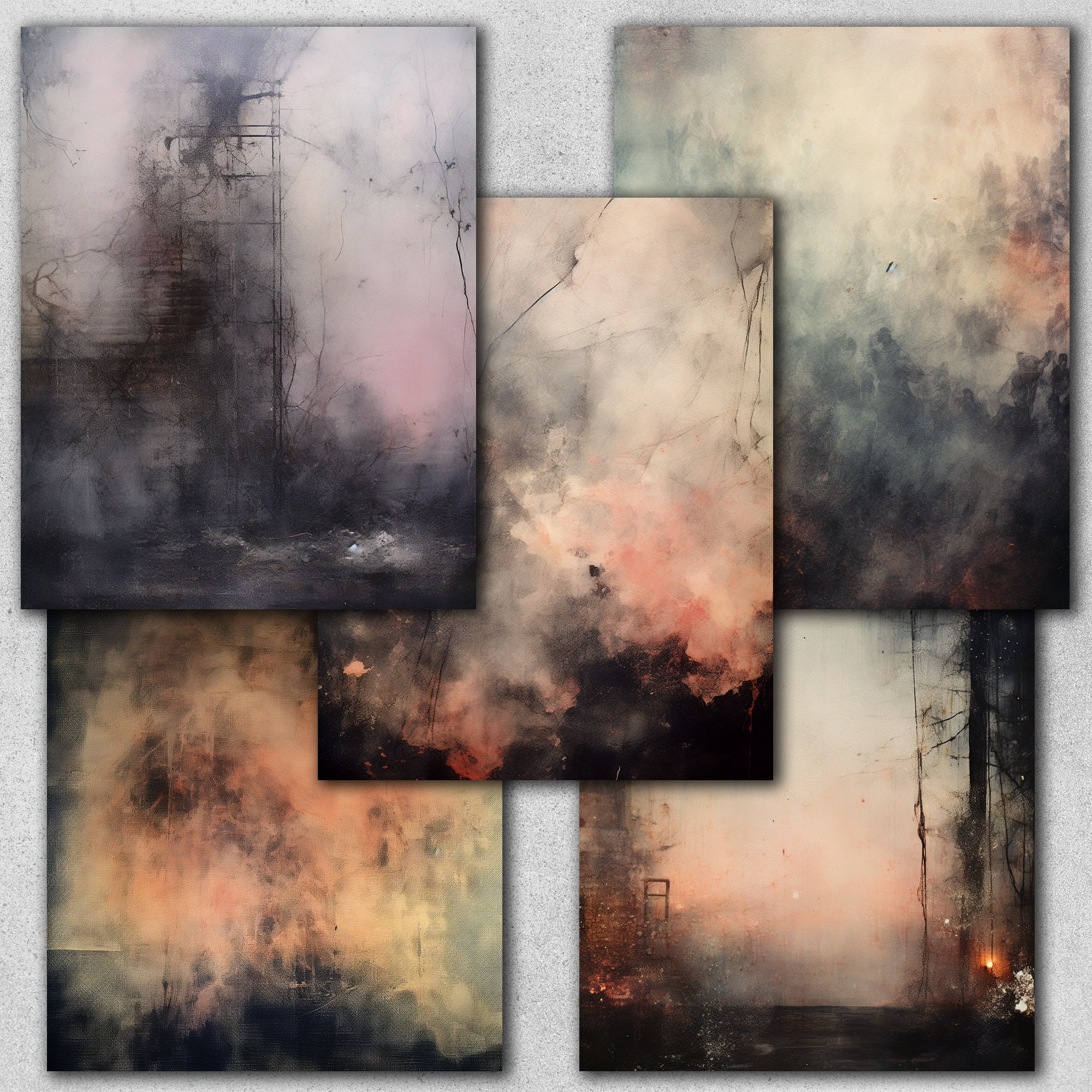 Printable Horror Journal Page Fear Creepy Digital Paper for Junk ...