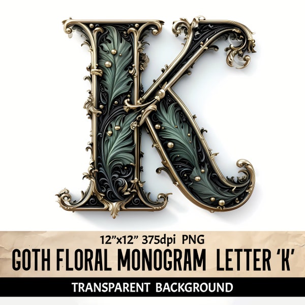 Monogram Letter K Png - Etsy